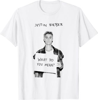 JUSTIN BIEBER Schutzhülle mit Aufschrift What Do You Mean, 1 Stück T-Shirt