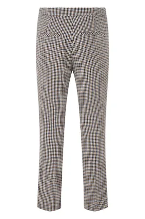 Veronica Beard Patterned Twill Trousers - Navy