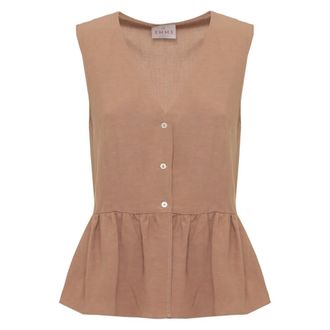 Marella Femme, Tops, Brun, Taille: 38 FR Emme Top