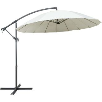 vidaXL Parasol suspendu Blanc 3 m Aluminium