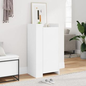 vidaXL Vidaxl - Armoire à chaussures blanc 52x37,5x100 cm bois dingénierie