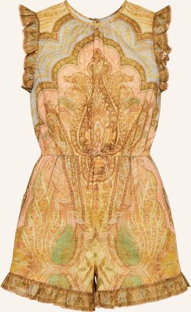 Zimmermann Jumpsuit Awaken Mit Rüschen beige