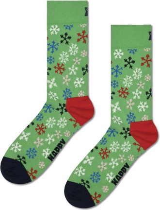 Happy Socks SNOW SOCK SCHNEE SOCKE Weihnachtssocke (DE/NL/SE/PL, Numerisch, 36, 40, Regular, Regular, GR&Uuml;N)