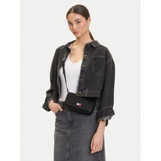 Tommy Jeans Handtasche Tommy Jeans Tjw Must Flap Crossover AW0AW17553 Schwarz