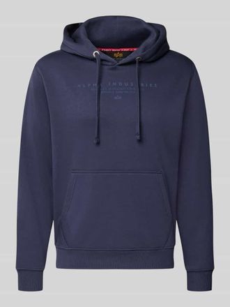 Alpha Industries Relaxed Fit Hoodie aus Baumwoll-Mix mit Label-Detail