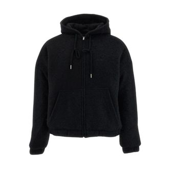 Arte Kapuzenjacke aus gewalkter Wolle - - Sweatshirts & Hoodies - Herren - Schwarzk - S