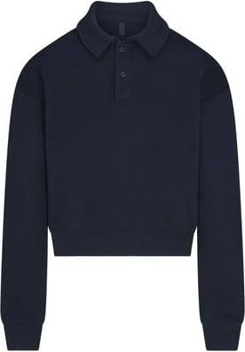 SKIMS Sweat &agrave; col zipp&eacute; en coton m&eacute;lang&eacute;