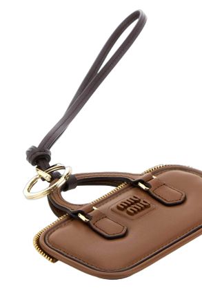 Miu Miu Leather Key Case - Brown