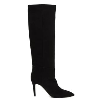 Via Roma 15 Schwarze Wildleder High Heel Stiefel - - Shoes - Damen - Schwarzk - 35 EU
