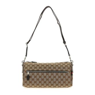 Gucci Monogram Canvas Umh&auml;ngetasche - - Bags - Herren - Beige - ONE SIZE