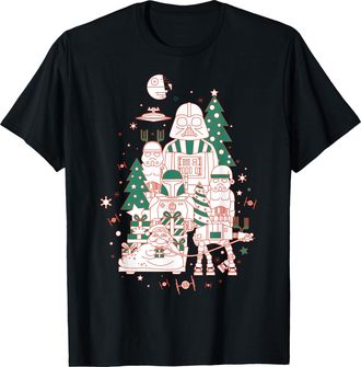 Star Wars Ugly Christmas Troops Weihnachten T-Shirt, Unisex Erwachsene und Kinder, Schwarz, S, Klassisch, Crew-Ausschnitt, Pull-On, 1 Count, Winter
