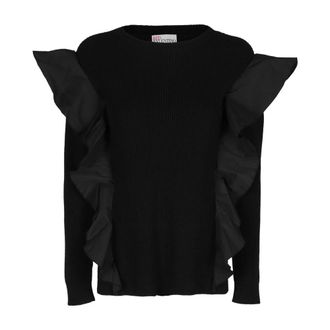 Red Valentino Wollmischung Pullover - - Knitwear - Damen - Schwarzk - XS