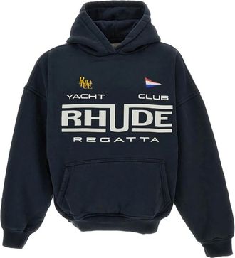 Rhude Homme, Sweatshirts et sweats &agrave; capuche, Bleu, Taille: M Regatta Club Sweat &agrave; capuche