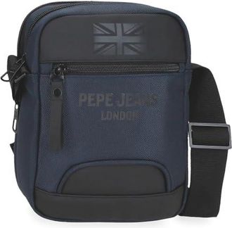 Pepe Jeans London Bromley Shoulder Bag 24, Bagage-Sac Messager Homme, Bleu, Taille Unique