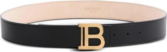 Balmain Femme, Accessoires, Noir, Taille: 80 CM B-Belt en cuir