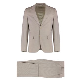 HUGO BOSS Homme, Costumes, Beige, Taille: M Costume Trois Pi&egrave;ces en Laine avec Col &agrave; Revers