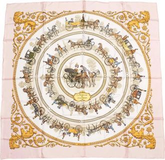 Herm&egrave;s T&uuml;cher & Schals - Hermes Classic La PROMENADE DE LONGCHAMPS Silk C - Gr. unisize - in Rot - f&uuml;r Damen