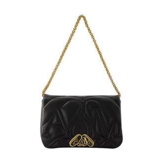 Alexander McQueen Leder schultertasche - - Bags - Damen - Schwarzk - ONE SIZE