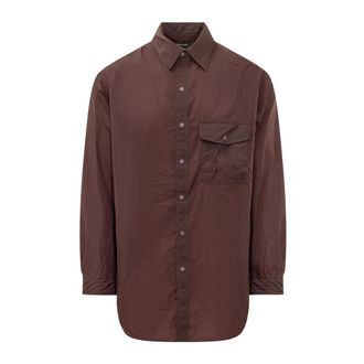 Yohji Yamamoto Homme, Chemises, Brun, Taille: M Surchemise en nylon &agrave; rayures d&eacute;grad&eacute;es 3 bandes