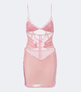 Nensi Dojaka Minikleid mit Pailletten