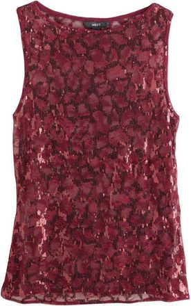 Next Blusentop Oberteil mit U-Boot-Ausschnitt und Pailletten (1-tlg)