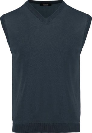 Bomboogie Homme, Pulls, Bleu, Taille: S Gilet en coton &agrave; col en V