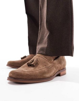 schuh Ronen - Wildleder-Loafer in Hellbraun mit Quasten-Neutral