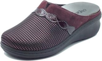 Melluso PD910 Pantoufle pour femme en tissu et nubuck avec semelle extérieure extractible compensée haute, Bordò., 41 EU