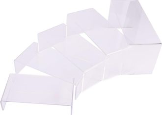 Valiclud 5 Stück Teiliges Transparentes Acryl U förmig Verschiedene Stapelbare Schuhregal displays für Ladentheke Schaufenster Vielseitig Einsetzbar für Shop u