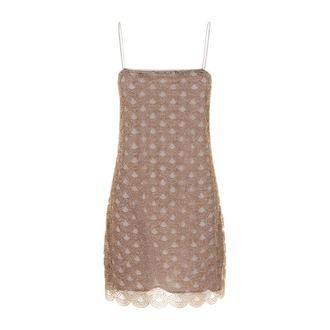 Rotate Rotate Birger Christensen, Femme, Robes, Jaune, Taille: 40 FR Scalloped Sequin Mini Dress