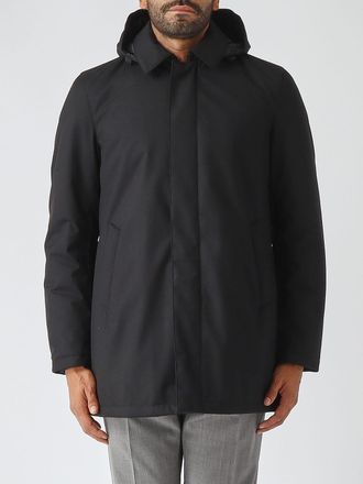 Herno Wasserabweisender Parka aus Wollmischung mit Kapuze und Polsterung