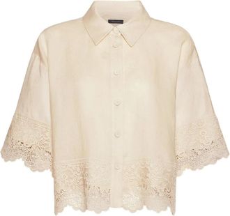 Elena Miro Femme, Blouses et Chemises, Beige, Taille: 48 FR Shirt