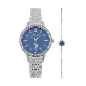 U.S.Polo Association Uhr und Armband Set U.S. Polo Assn. Faith USP6392TW Silberfarben