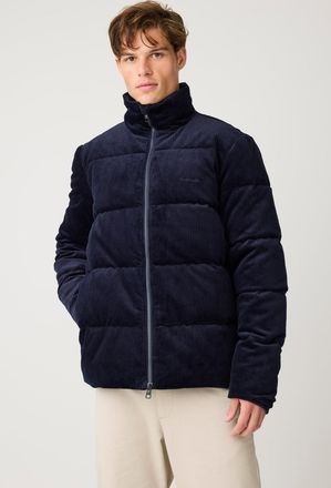 Knowledge Cotton Apparel Herren vegan Daunenjacke Aus Cord Nachthimmelblau