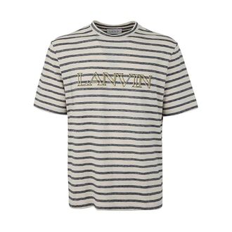 Lanvin Gestreiftes T-Shirt - - Tops - Herren - Beige - L