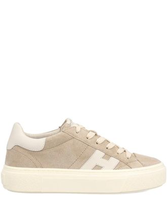 Hogan Crosswind suede sneakers - Nude