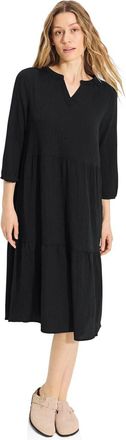 Cecil Damen B144064 Struktur Tunika Kleid, Black, XS