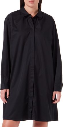 Seidensticker Damen Kleid - City Kleid - Satinkleid - Hemdblusenkragen - Regular Fit - Langarm - Stretch