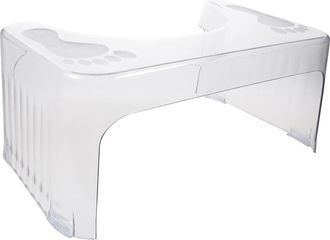 DOITOOL Tritthocker Für Kinder: Toilettenhocker Durchsichtigem Kunststoff Toilettenhocker Toilettenhocker Toilettenhocker Rutschfester Fußhocker Für Erwachsen