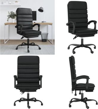 vidaXL Bürostuhl mit Massagefunktion Schwarz Kunstleder - Massierender Bürostuhl - Ergonomischer Bürostuhl - Schreibtischstuhl - Gaming-Stuhl