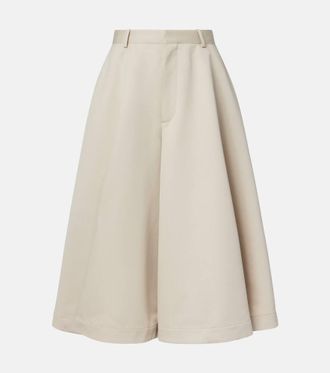 Bottega Veneta Jupe-culotte en coton et soie