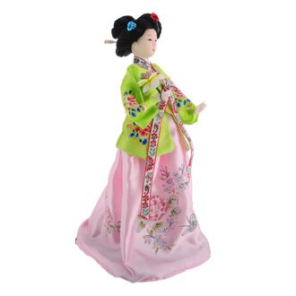 Cabilock Puppenornamente Im Koreanischen Stil - Handgefertigte Hanbok-Puppe F&uuml;r Schreibtisch/b&uuml;ro Traditionelle Koreanische Hanbok-Figur Kulturelles