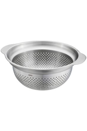 GEFU Seiher Premio, Edelstahl, Metall, 26.5x9.5x23 cm, stapelbar, Kochen, K&uuml;chenhelfer, K&uuml;chensiebe