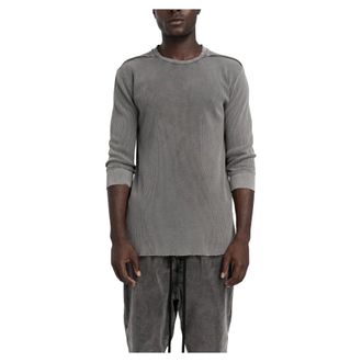Thom Krom Homme, Tops, Gris, Taille: XL T-shirt structur&eacute; manches 3/4