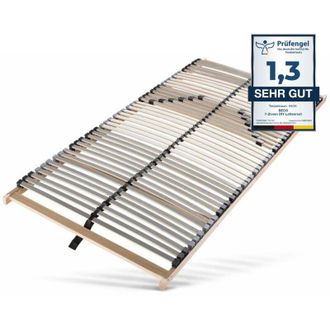 Sleepneo Lattenrost 140x200, 7 Zonen, 42 punktelastische Federholzleisten, Lattenrahmen aus Buchenholz, Hergestellt in Deutschland, Traglast 150kg
