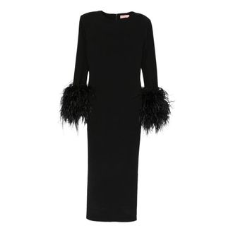 Twentyfourhaitch Midikleid - - Dresses - Damen - Schwarzk - S