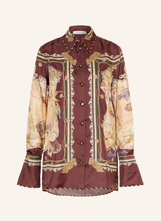 Zimmermann Hemdbluse Valiant Aus Seide braun