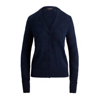 Ralph Lauren Denzel Langarm-Strickjacke - - Knitwear - Damen - Blau - L