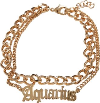 Urban Classics Unisex Fußkettchen Zodiac Golden Anklet, Farbe aquarius, Größe L/XL
