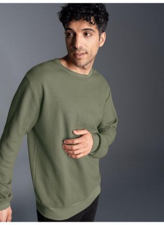 Trigema Sweatshirt TRIGEMA Sweatshirt in Waffeloptik